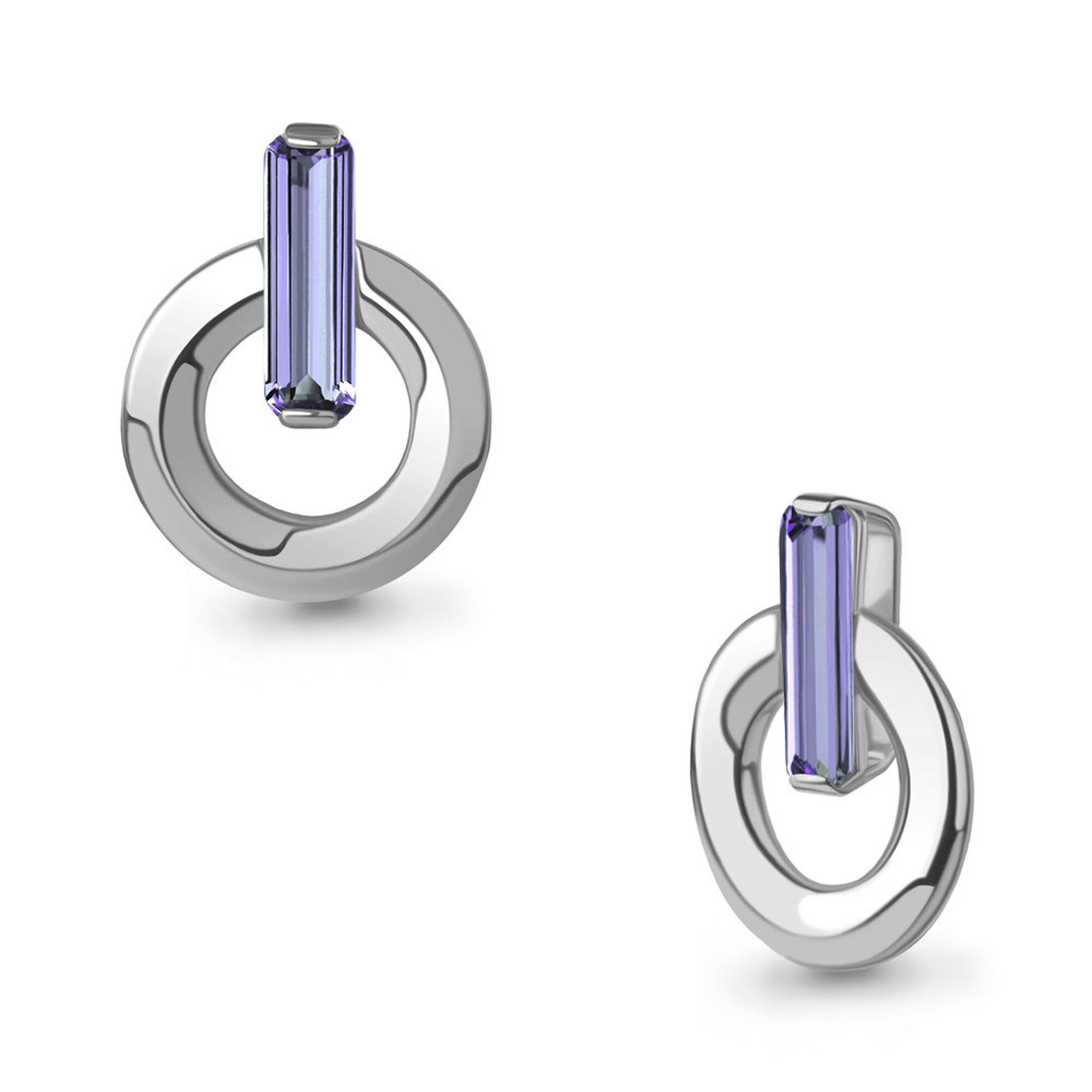 Подвеска, серебро, 925 проба, родирование, танзанит