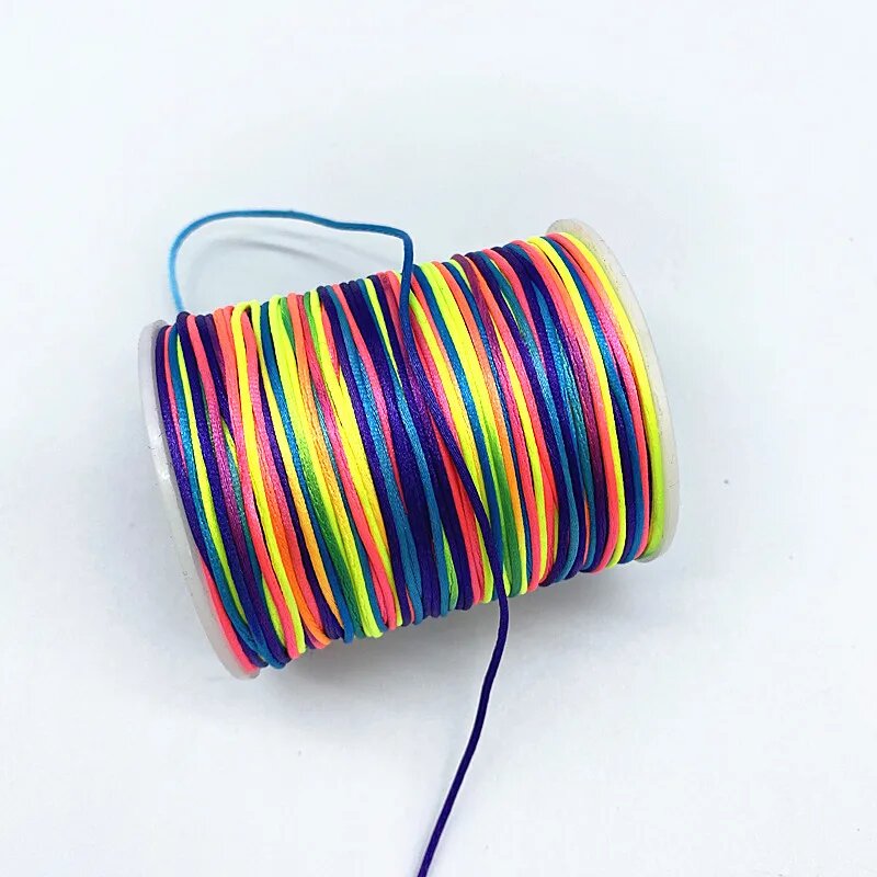 Шелковый атласный шнур WPQQHYGT 1.0 мм Фиолетовый, (10yards), 01