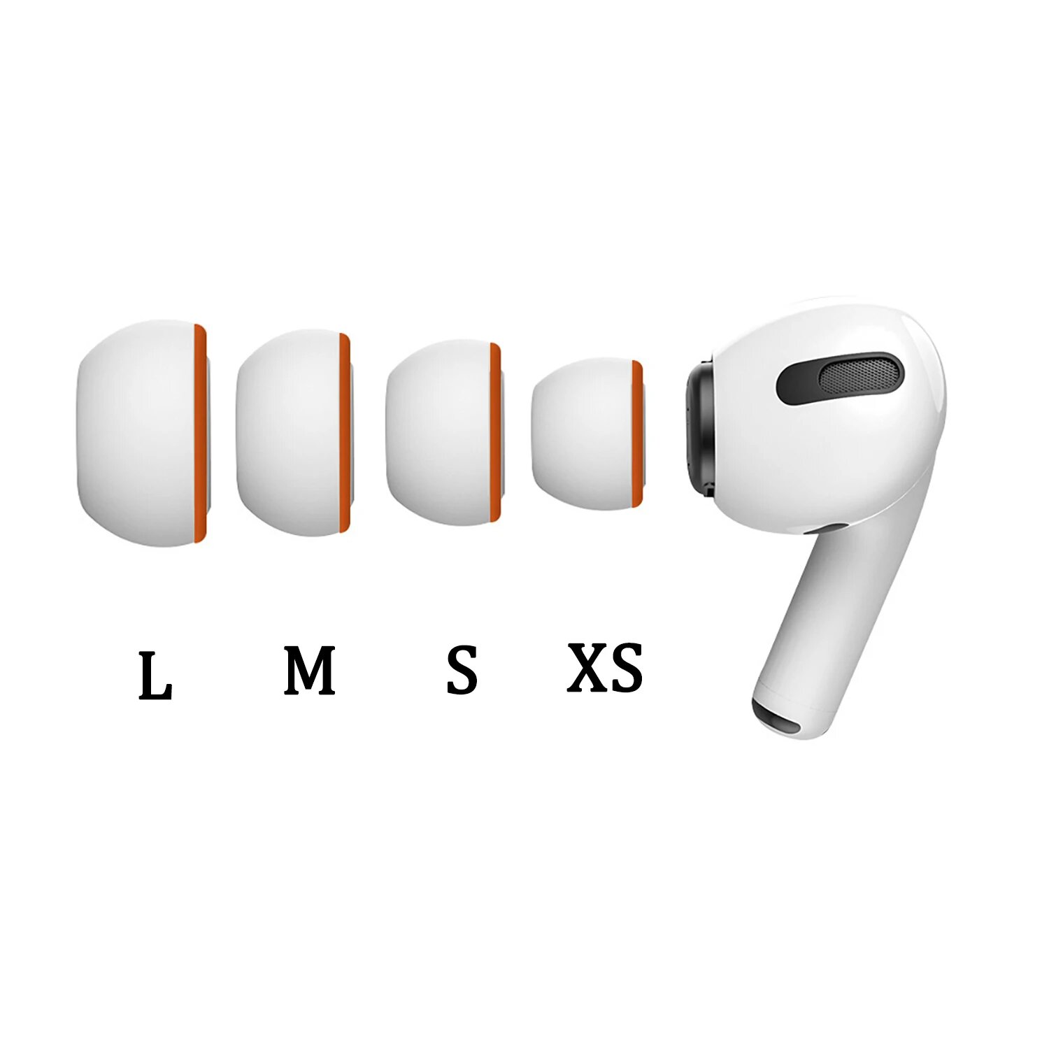 Силиконовые амбушюры BAPPSUS для AirPods Pro 1/2 4 Pair, Mixed Size