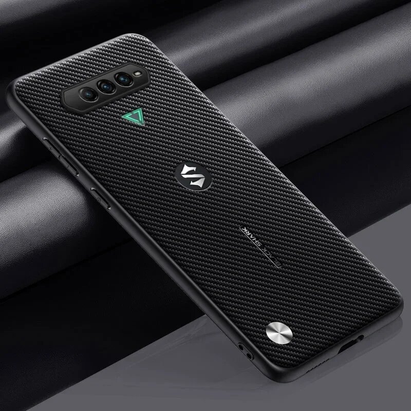 Роскошный чехол из искусственной кожи для Xiaomi Black Shark 4 Pro, Matte Black, For Black Shark 4