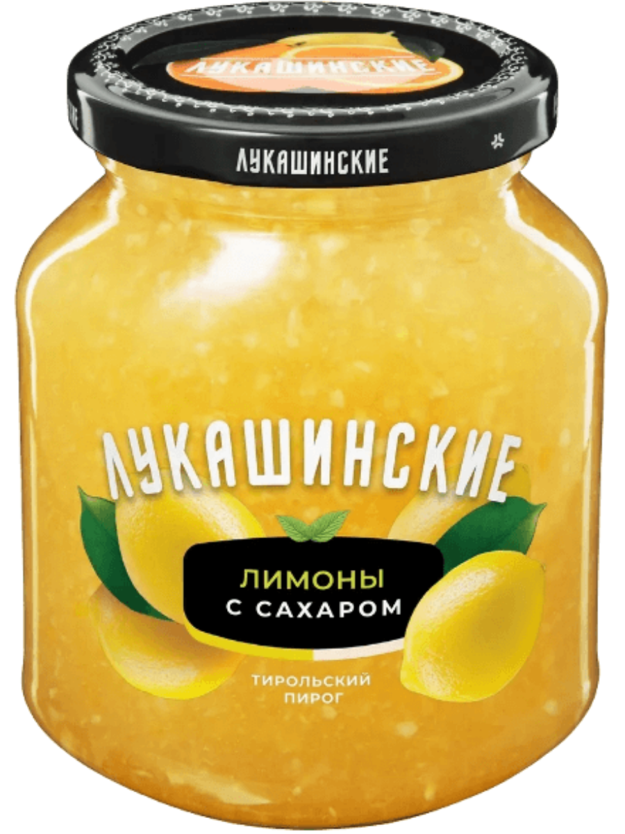Лимоны с сахаром протертые "Тирольский пирог" Лукашинские 450гр