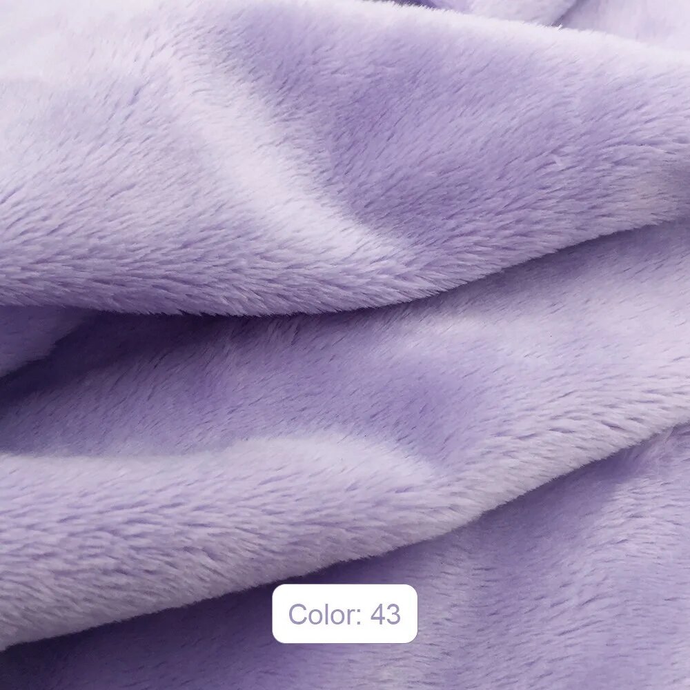 ZYFMPTEX плюшевая ткань Minky 100% полиэстер 45x50 см Сиреневый, 43