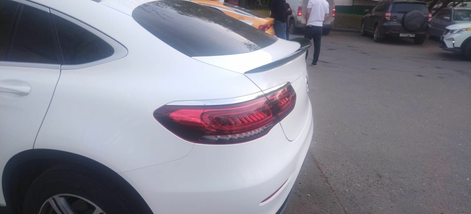 Спойлер для Mercedes-Benz GLC Coupe черный глянец