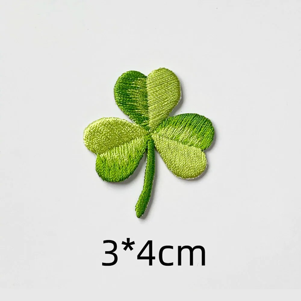 Вышивка клевер, 3*4 см, зеленый, Lucky Grass 1