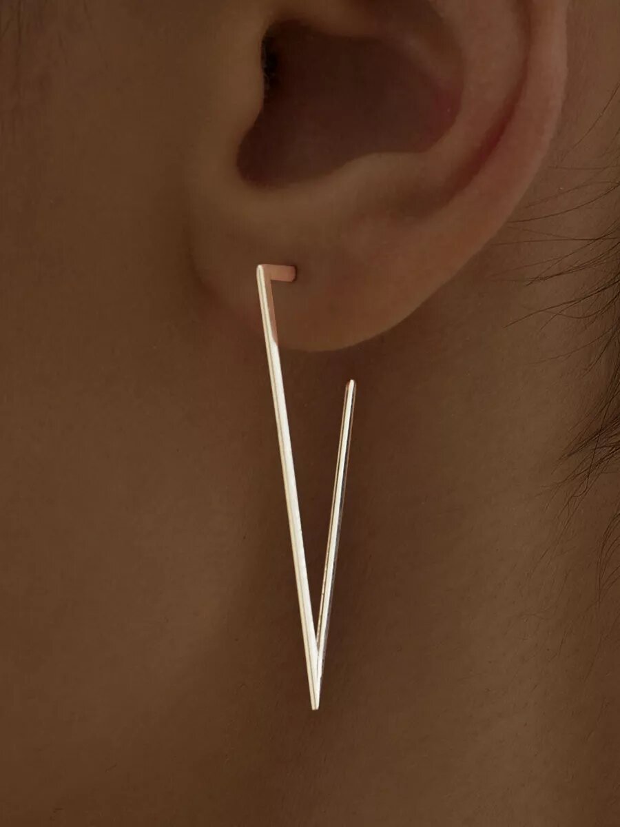 Серьги пусеты, серебро, 925 проба, родирование