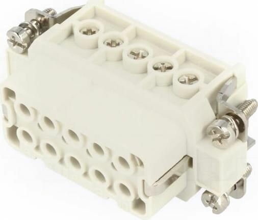 Разъем MOLEX MX-93601-0137 HDC, контактная вставка, "мама", S-A, PIN: 10, 10+PE, 16А, 1шт