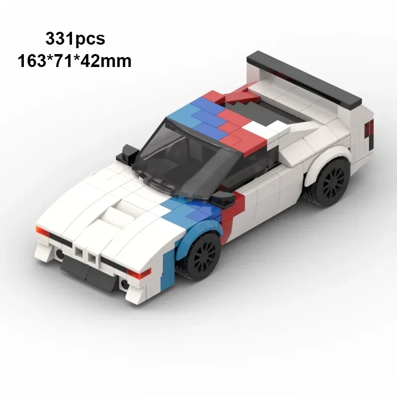Белый гоночный автомобиль из блоков YX1020, 331pcs