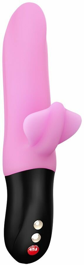 Нежно-розовый пульсатор с клиторальным лепестком Bi Stronic Fusion - 21,5 см.