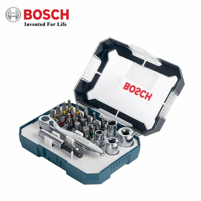 Набор отверток Bosch, Набор ключей с трещоткой(26 шт)
