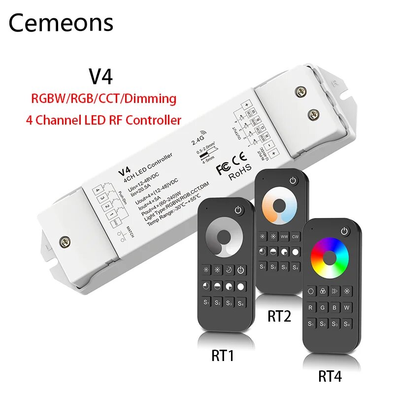 RGBW LED контроллер V4, Color: V4 only — фото 1