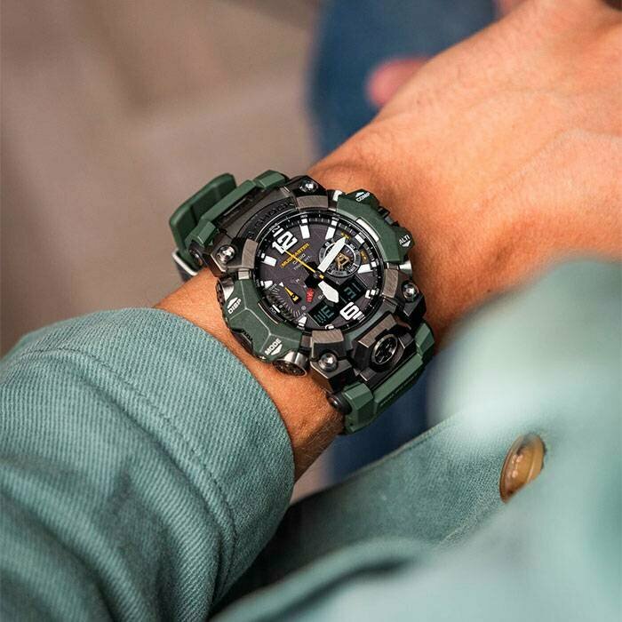 Наручные часы CASIO G-Shock, черный, зеленый, серый — фото 1