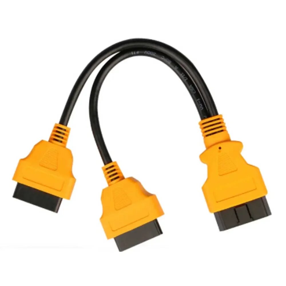 OBDTOOL OBD Удлинительный кабель OBD2 Разветвитель 1–2 Провод-адаптер преобразователя Автомобильный удлинитель Многофункциональный Желтый