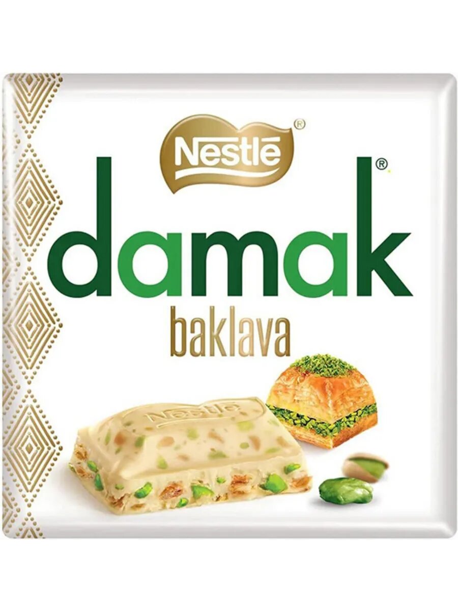 Турецкий белый шоколад Nestle Damak baklava