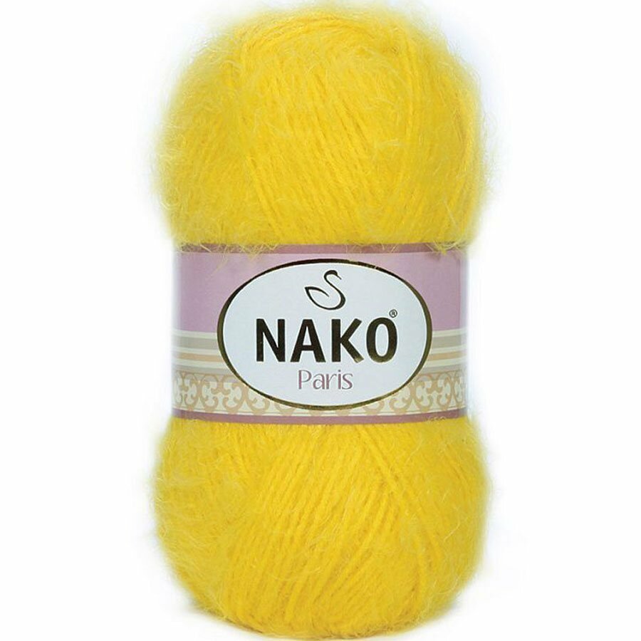 Пряжа Nako PARIS 11872 яр. желтый (5 мотков)