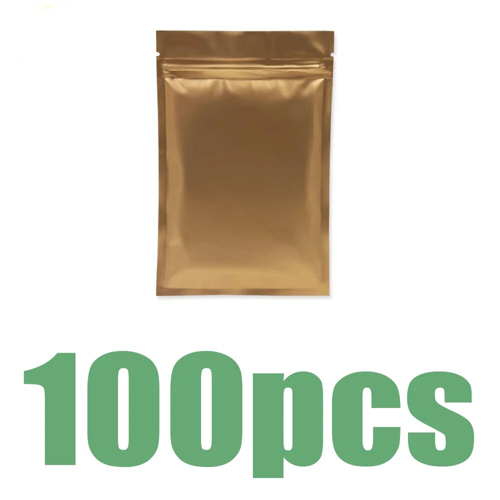 Пакеты плоские золотые матовые 100шт