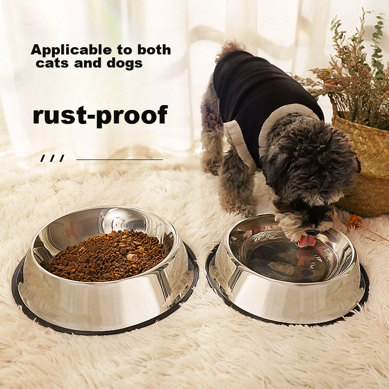 Hoopet Stainless Steel Dog Bowl for Medium And Large Dogs, Pet Food And Water Bowl, Anti-Spill Dog Feeding Bowl