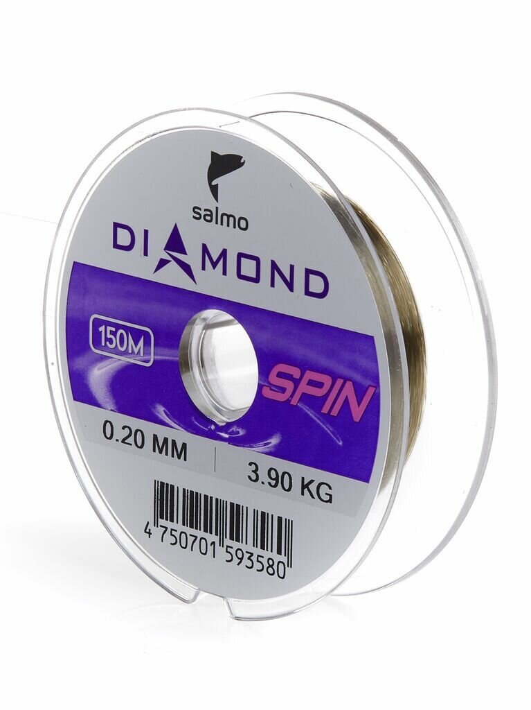 Леска монофильная для летней рыбной ловли Salmo Diamond SPIN 150/020 упаковка из 10 штук