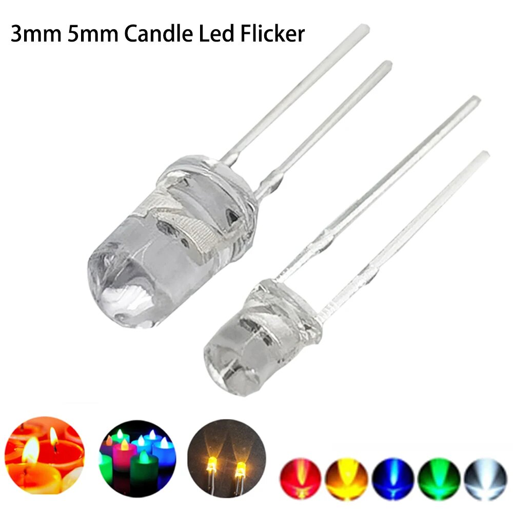 Светодиодные свечи CHTPON Желтый, 5mm LED 100pcs