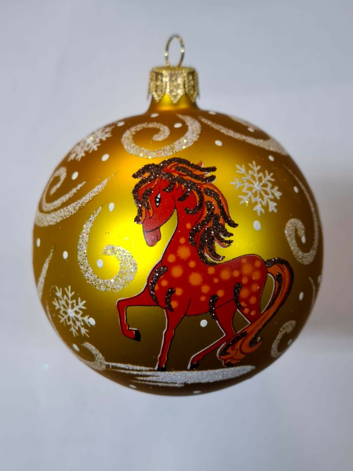 Шар на елку 85мм "Зодиак" "Ярик"