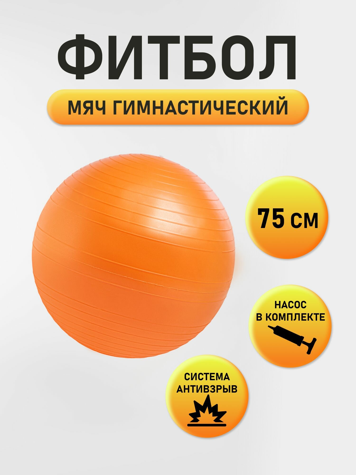 Мяч для лечебной физкультуры с насосом М-275