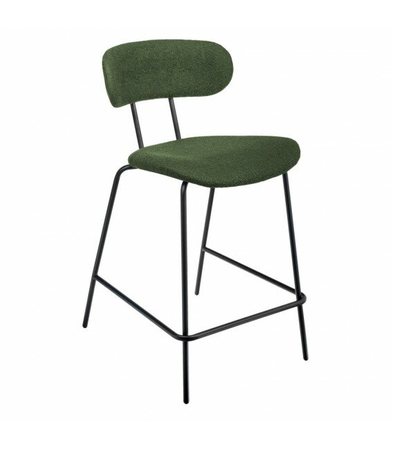 Стул полубарный Ant букле зеленый