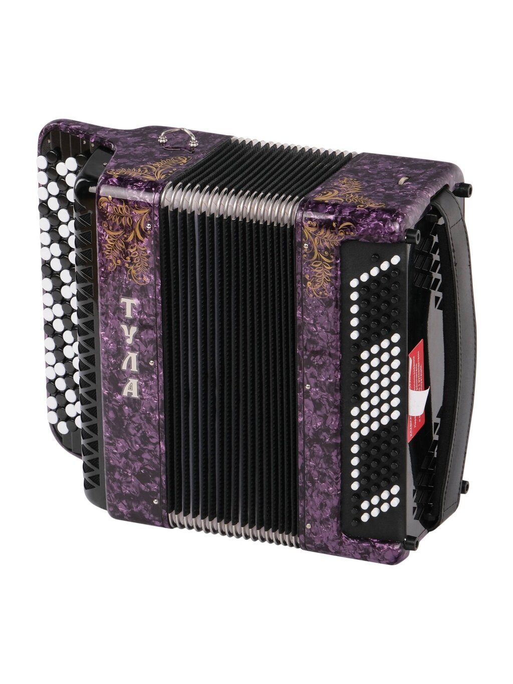 BN-37-PR Баян ученический двухголосный "Тула-209", 92/55х100-II, фиолетовый, Тульская Гармонь