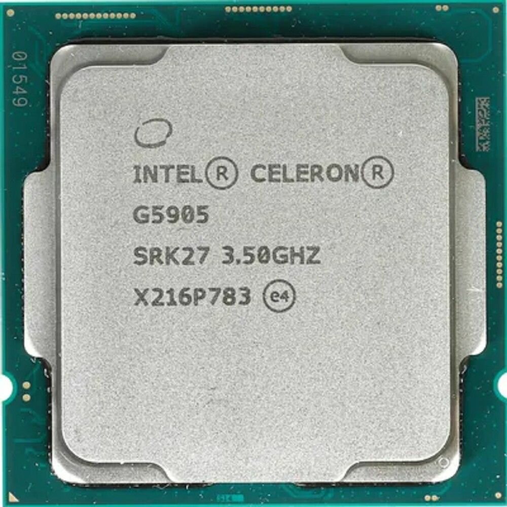 Процессор Intel Celeron G5905 OEM, 2x3500 МГц, LGA 1200, UHD Graphics 610, 14 нм, 58 Вт