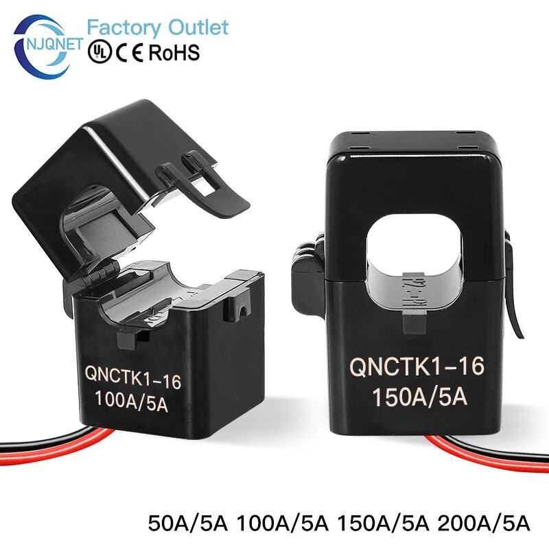Трансформатор тока NJQNET QNCTK1-16 50/5 100/5 150/5 200/5 QNCTK1-16 200A-5A