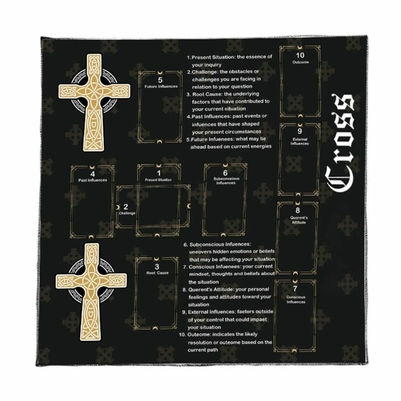 Премиум бархатные коврики для медитаций, эзотерический узор, ритуальная ткань для Таро, - Размер 75x75 см