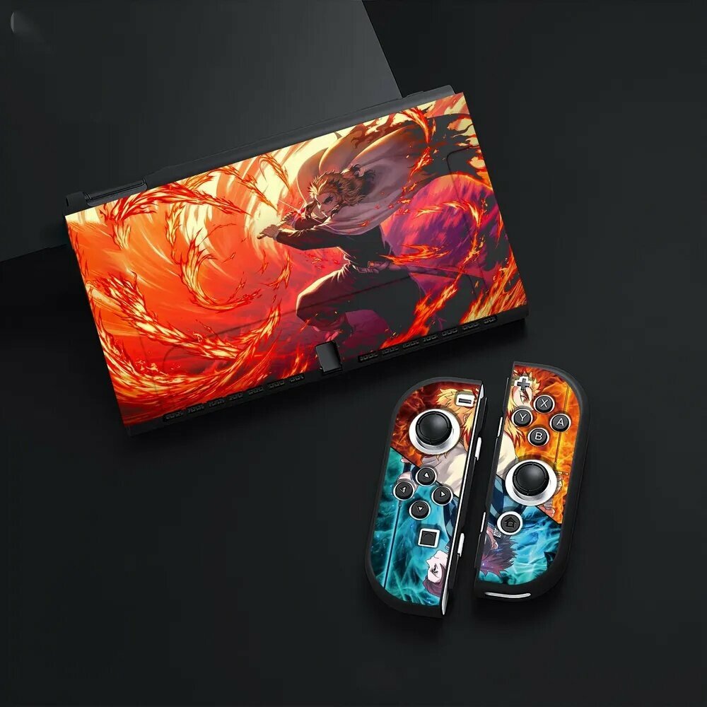 Силиконовый защитный чехол на игровую приставку Nintendo Switch Oled, мягкий чехол из TPU Покемон Генгар