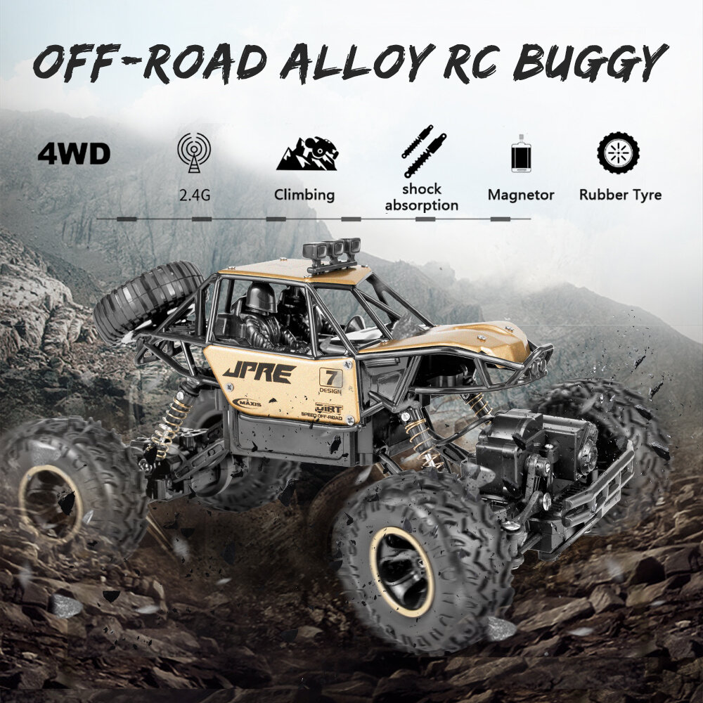 1/16 Внедорожный багги из сплава RC автомобиль 2.4 ГГц 4WD 15 км/ч Высокоскоростной автомобиль для лазания RTR