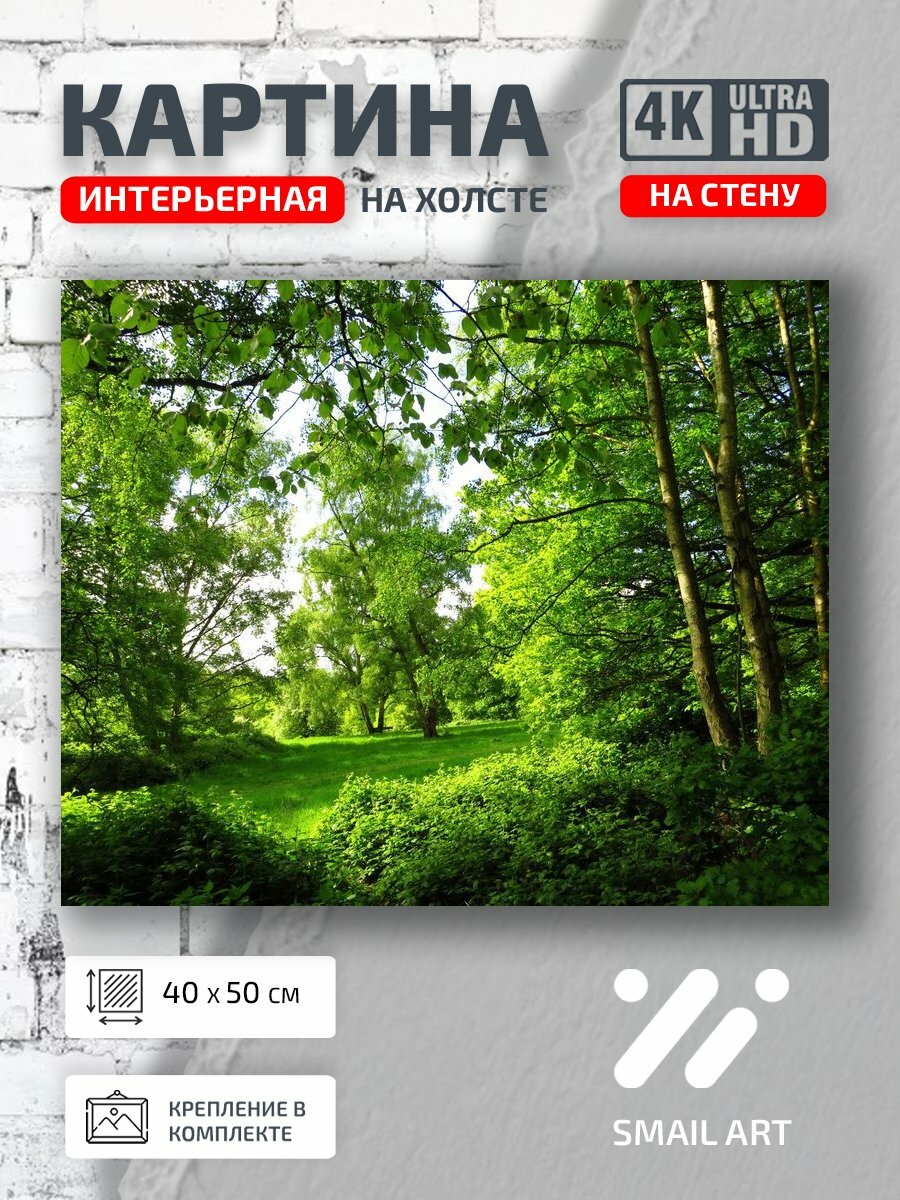 Картина на холсте интерьерная 40 на 50 на стену Лето Landscape для спальни пейзаж интерьер
