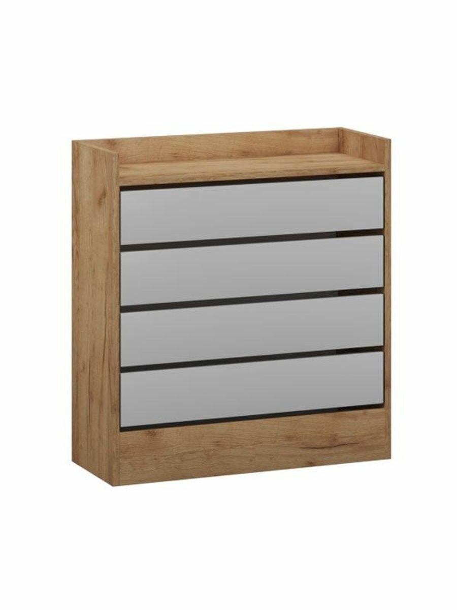 Обувница 2 секции, ниша, дуб крафт золотой, белый 70х74,6х27 см, 1 шт.