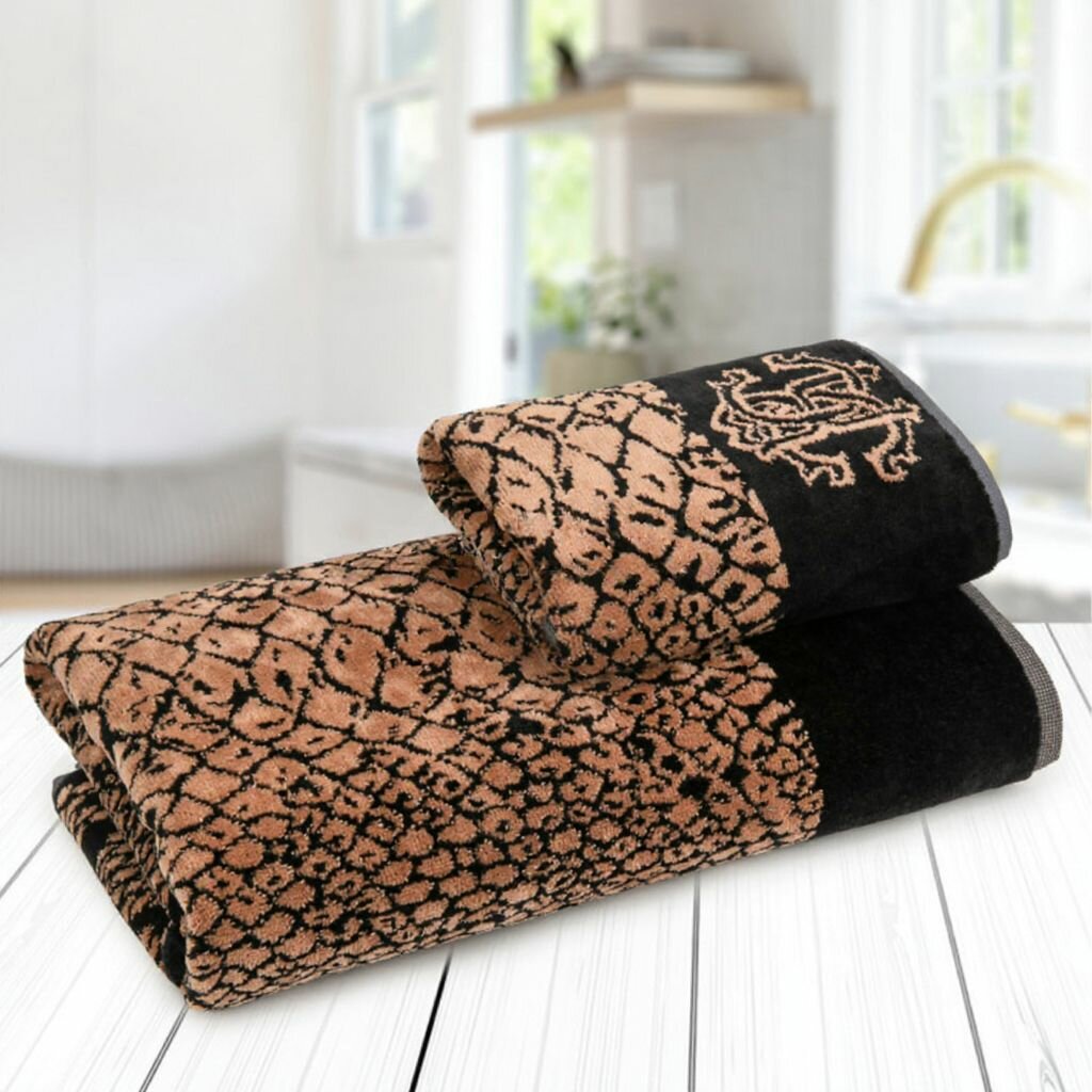 Набор полотенец Roberto Cavalli Pitone Cotone Set di asciugamani Rust RCV/441146