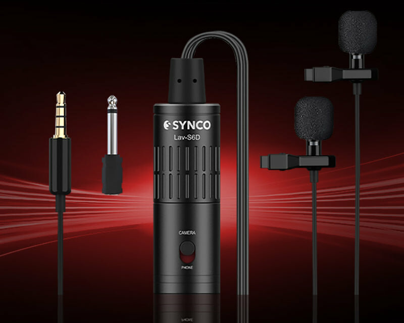 Петличный микрофон для интервью Synco Lav-S6D на два приемника