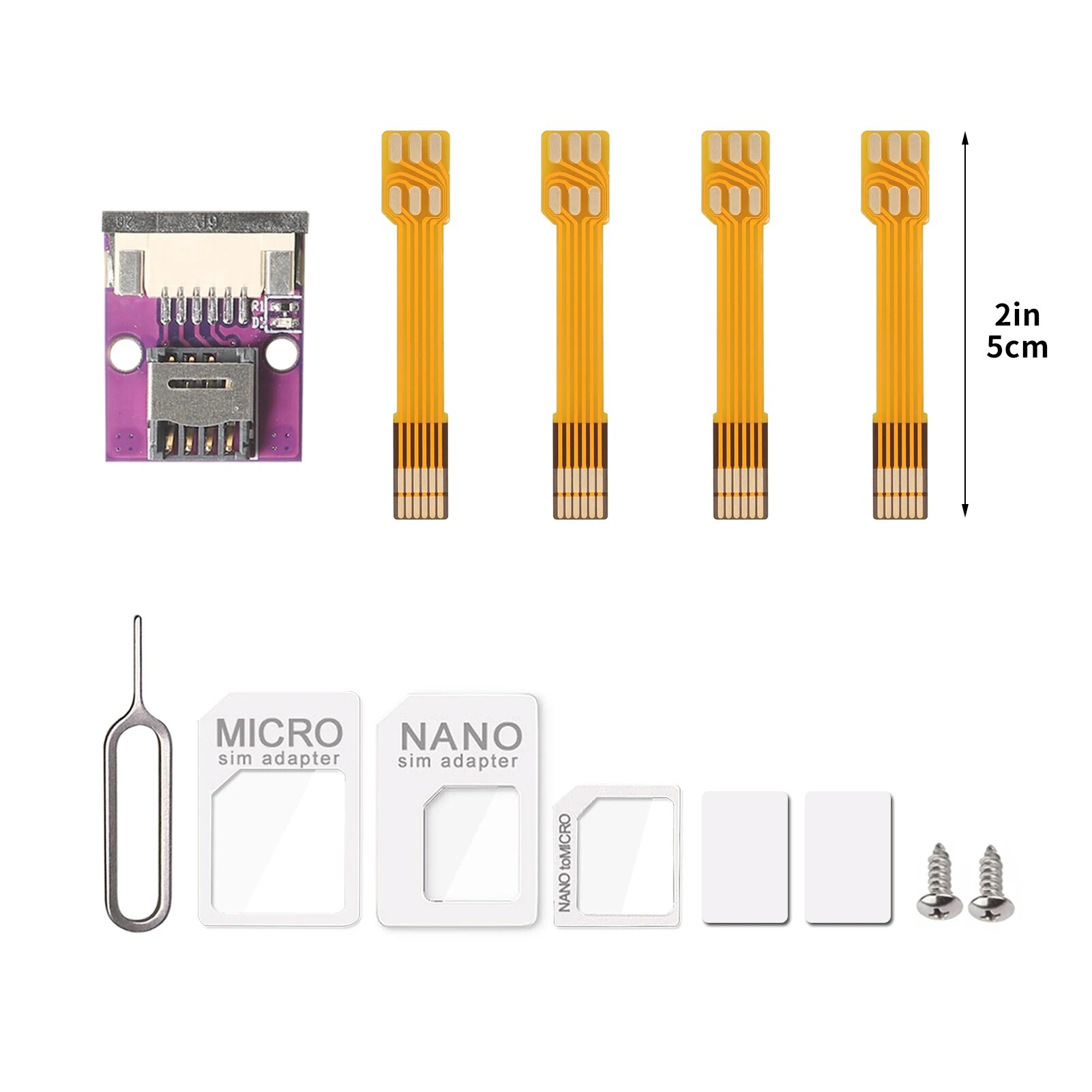 Кабель расширения ESIM-Nano SIM Преобразовательная пластина адаптера карты ESIM Протестирована в лаборатории ESIM, пайка не требуется для чипов 5*6 мм C1 Short