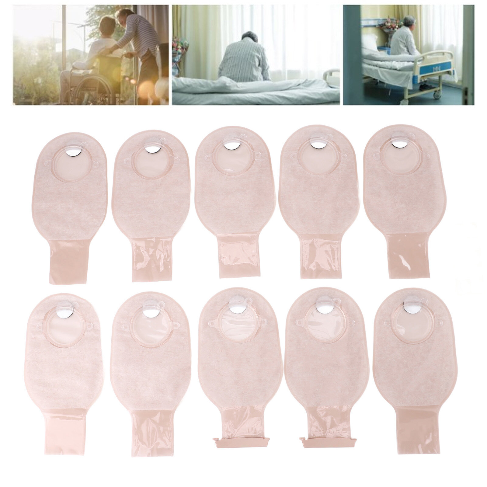 10 шт. Колостомические мешки, принадлежности для стомы, дренируемый мешок для стомы для ухода за илеостомой