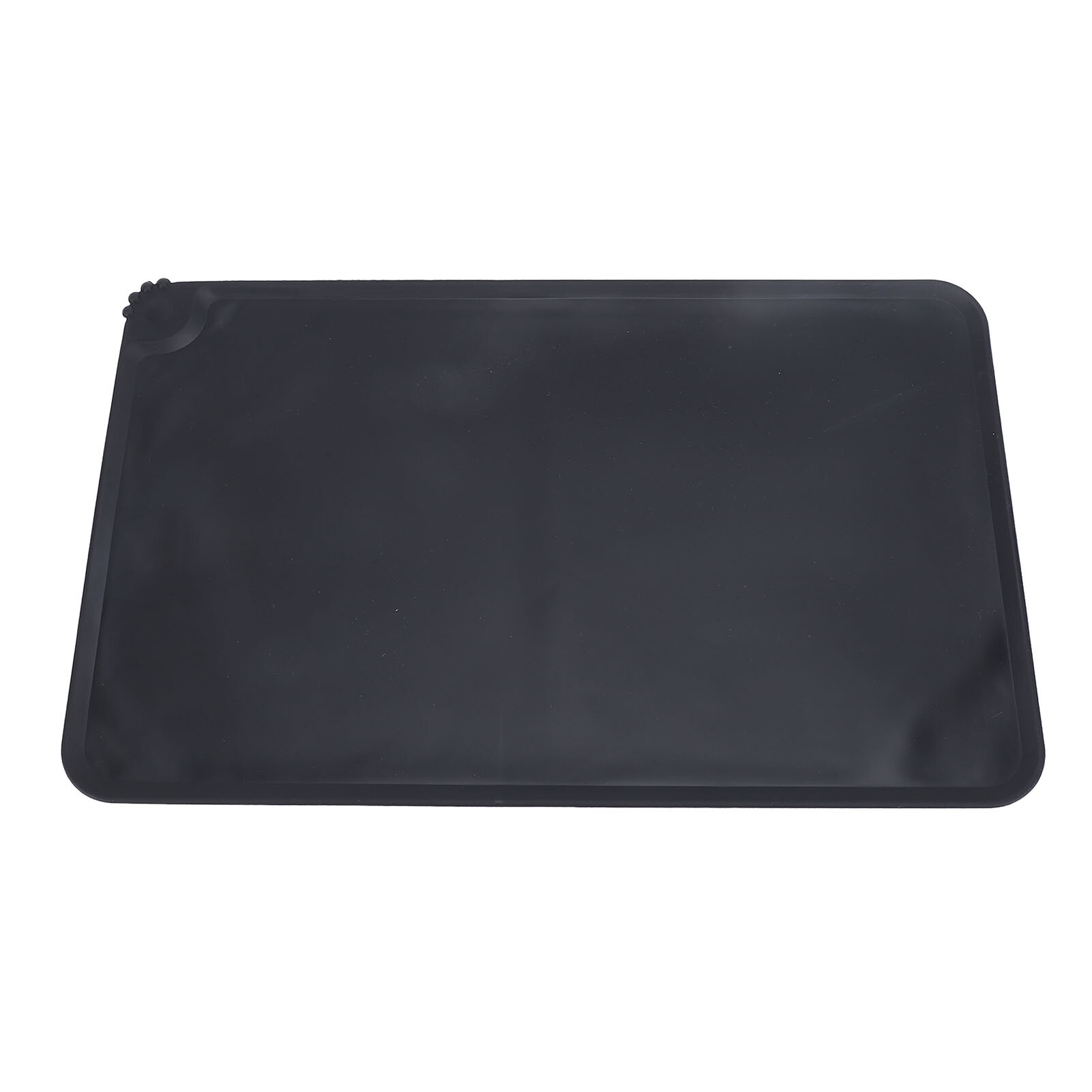 Силиконовый коврик для кормления домашних животных, непроливаемый, противоскользящий, моющийся, симпатичный, для мисок с едой и водой для кошек и собак, черный.