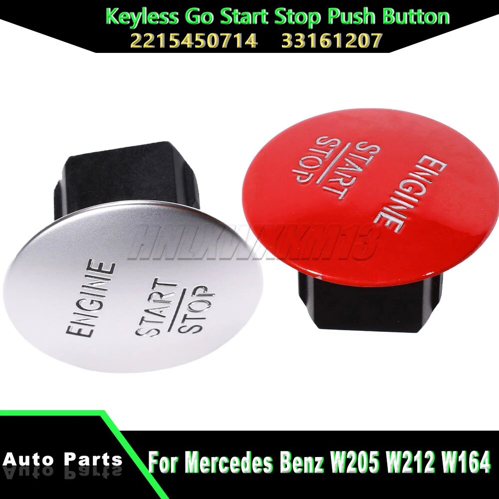 Для Mercedes Benz W205 W212 W164 W166 W221 кнопка без ключа Go Start Stop 2215450714 Выключатель зажигания двигателя автомобиля red