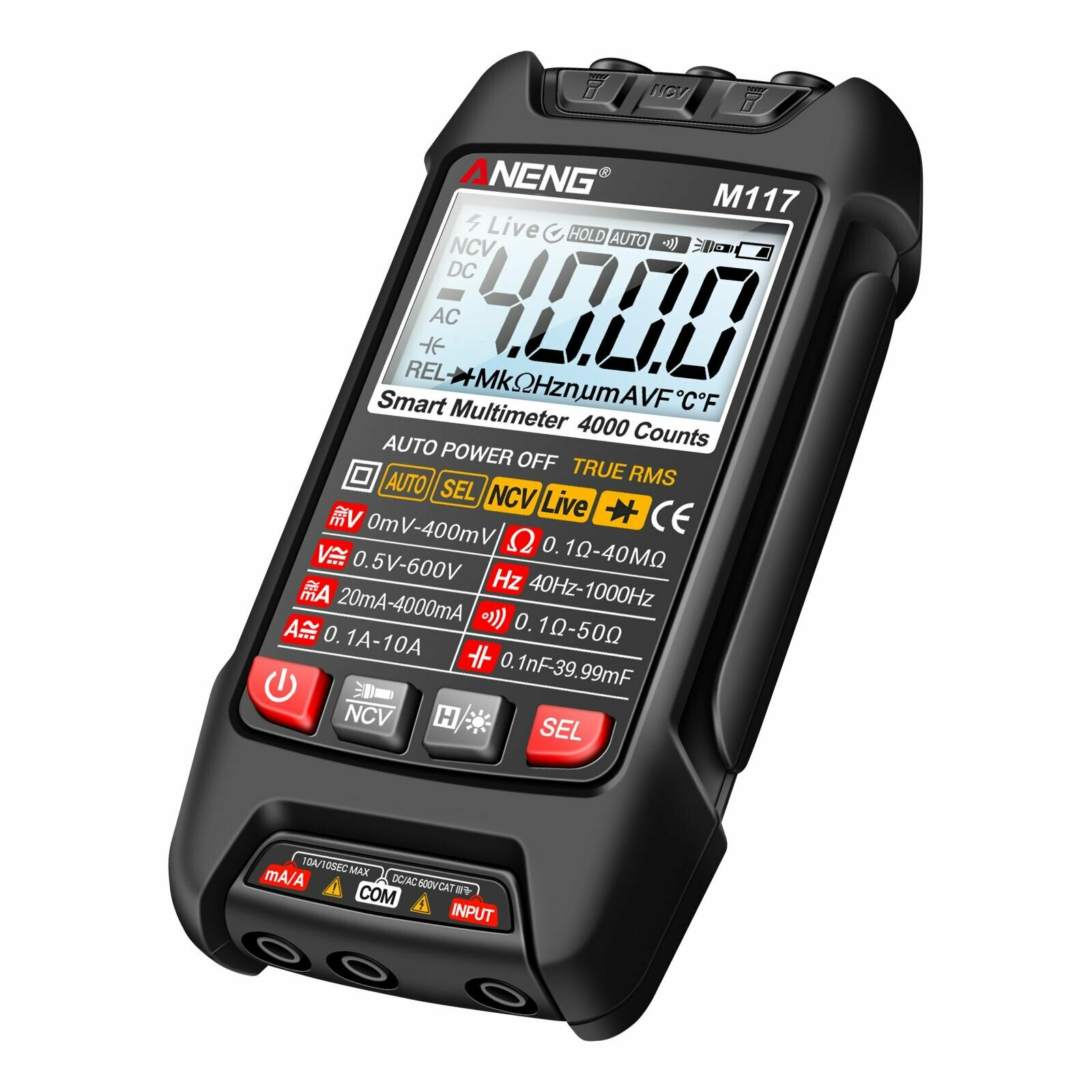 Мультиметр ANENG M117 Smart Digital 4000 Counts AC/DC Voltage Current Meter Professional Multifunction Tester Meter Tools