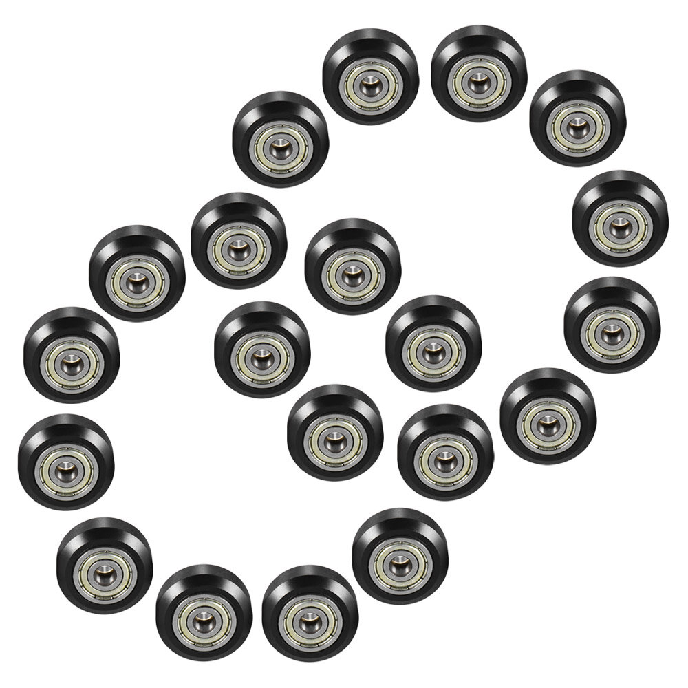 20pcs Пластиковые Большие Модельные Пассивные Круговые Колеса-Пульсиры с Подшипниковым Зубчатым Колесом для CNC i3 3D Принтера, Материал POM, Внешний Диаметр 23.89mm, Внутренний Диаметр 16mm, Отверстие 5mm, Толщина 10.23mm, С Подшипниками Да, Подшипник