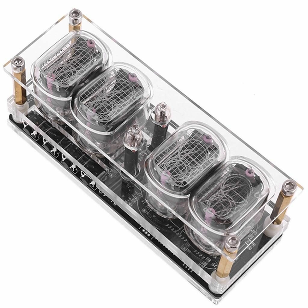 Часы на основе неоновых трубок с динамической подсветкой