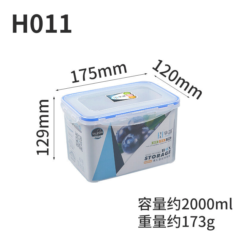 Прозрачная коробка для хранения продуктов, прямоугольная коробка для холодильника, пластиковая ланч-бокс большой емкости, герметичная коробка для фруктов