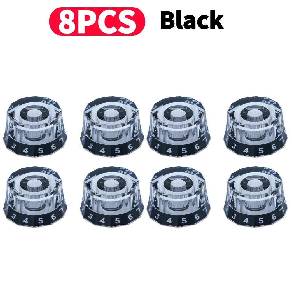 Ручки громкости и тона для гитары Les Paul Черный, Black 8PCS