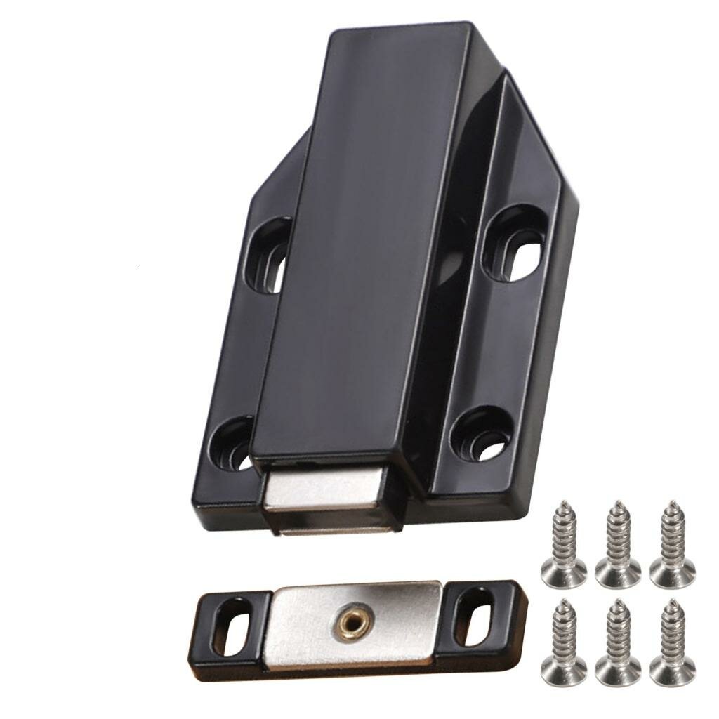 Магнитный доводчик для дверей шкафа, Черный