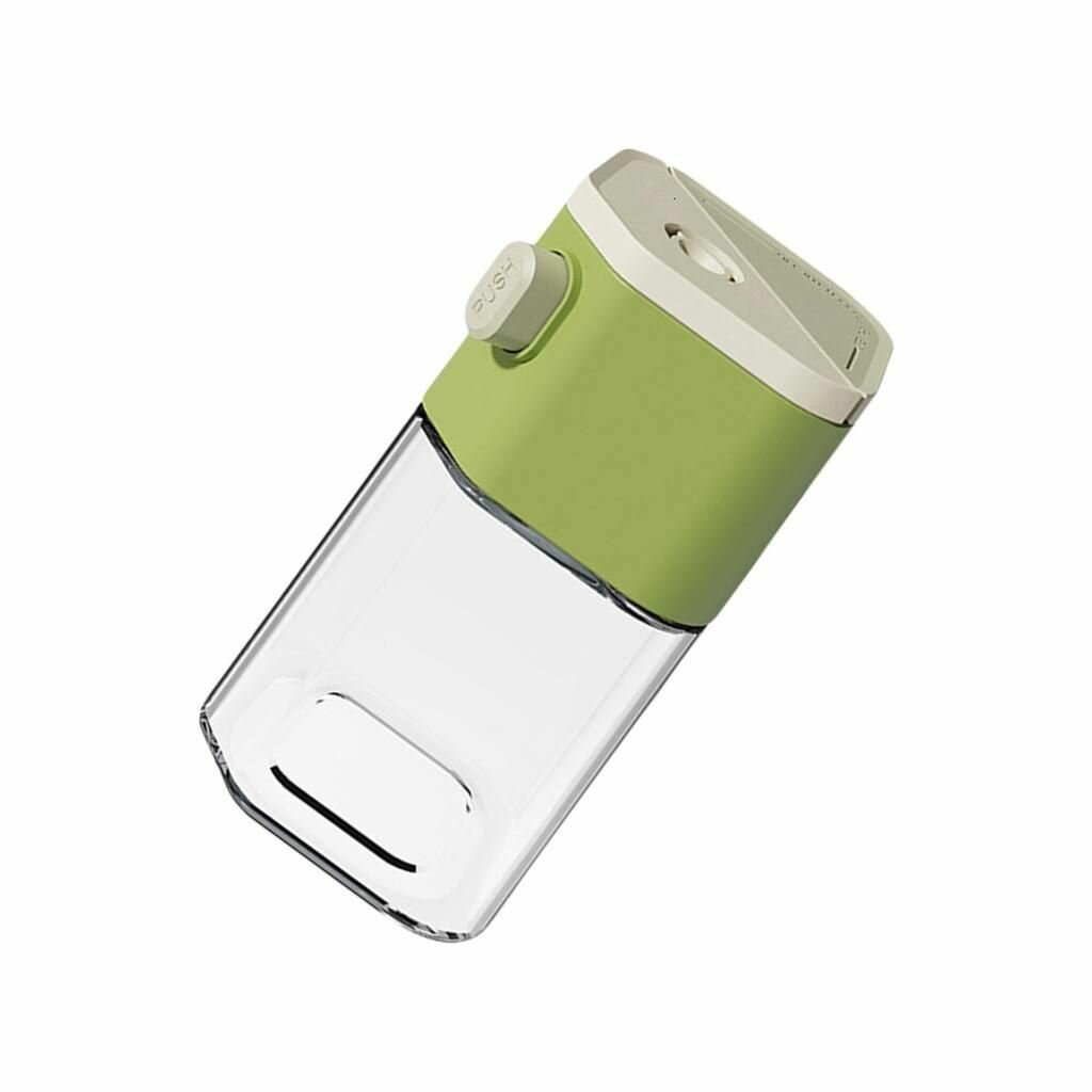 Стеклянная банка для специй с регулируемым дозатором и влагостойкой крышкой, идеальная для организации приправ на кухне, Зеленый