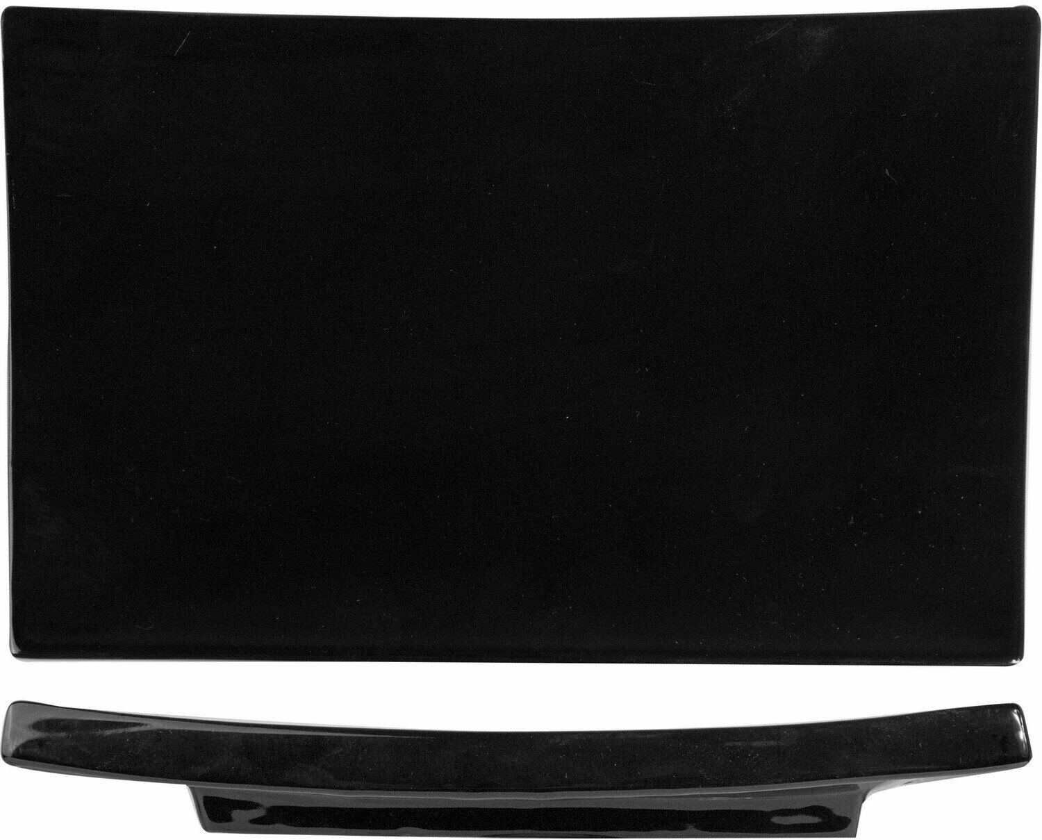 Блюдо Kunstwerk для суши 255х177х21мм, фарфор, черный