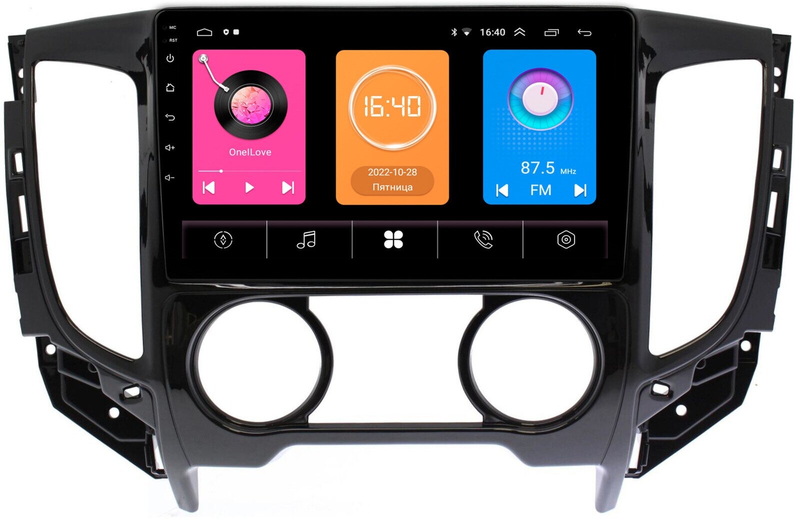 Штатная магнитола OEM RK9-9339 Mitsubishi L200 5 2015-2019 (авто без климат-контроля, глянцевая) Android 10 (CarPlay, AHD, 1/32)