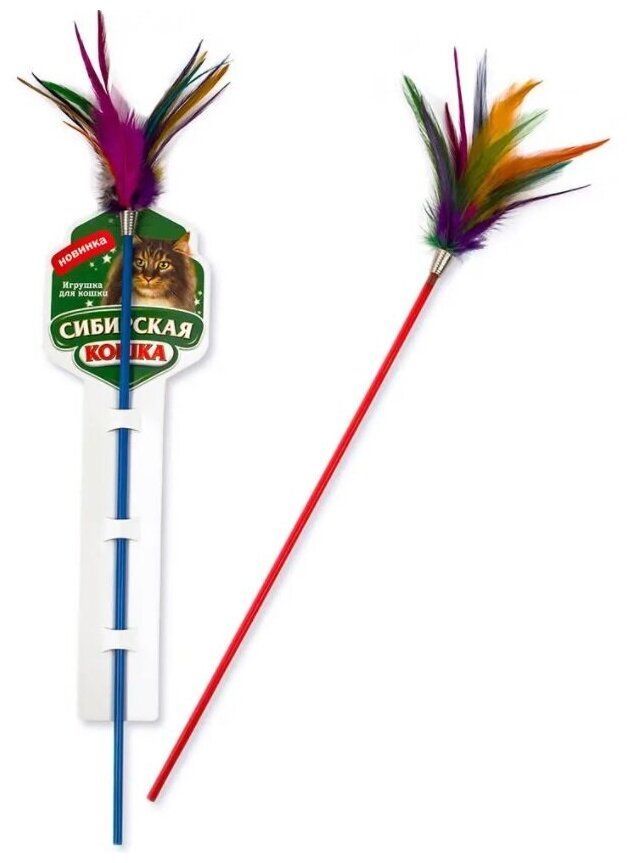 Дразнилка (Сибирская кошка) Удочка с перьями