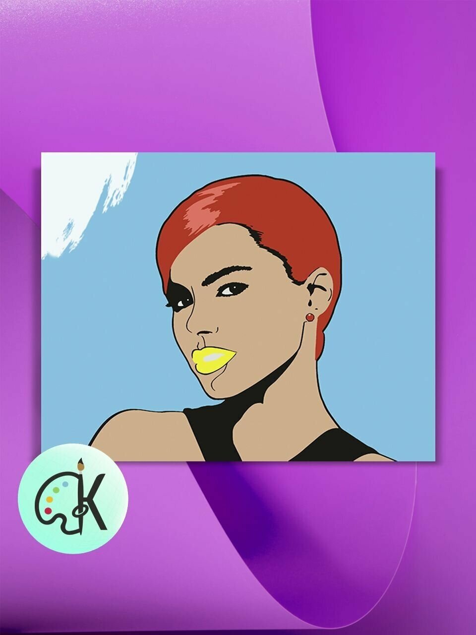 Картина по номерам на холсте Поп-Арт София, 40 х 50 см